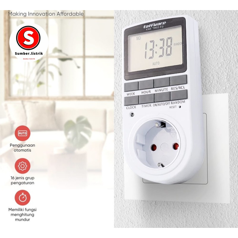Jual STOP KONTAK TIMER DIGITAL LISTRIK / ALAT PENGATUR WAKTU / COLOKAN ...