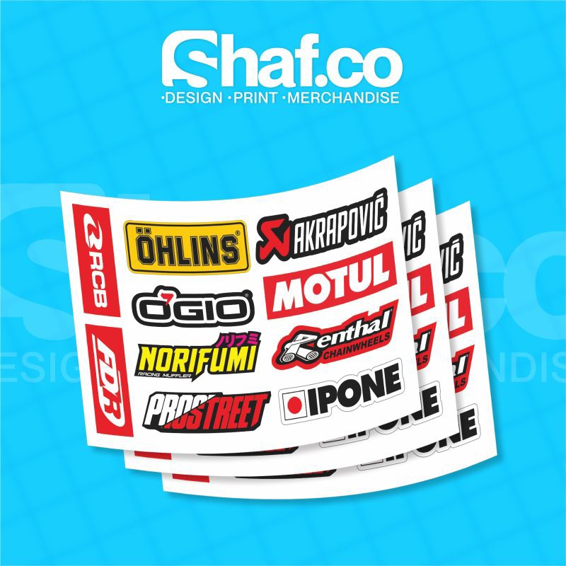 Jual STICKER PACK LOGO RACING SPONSOR FOR HELM MOTOR LAPTOP DLL VIRALL ...