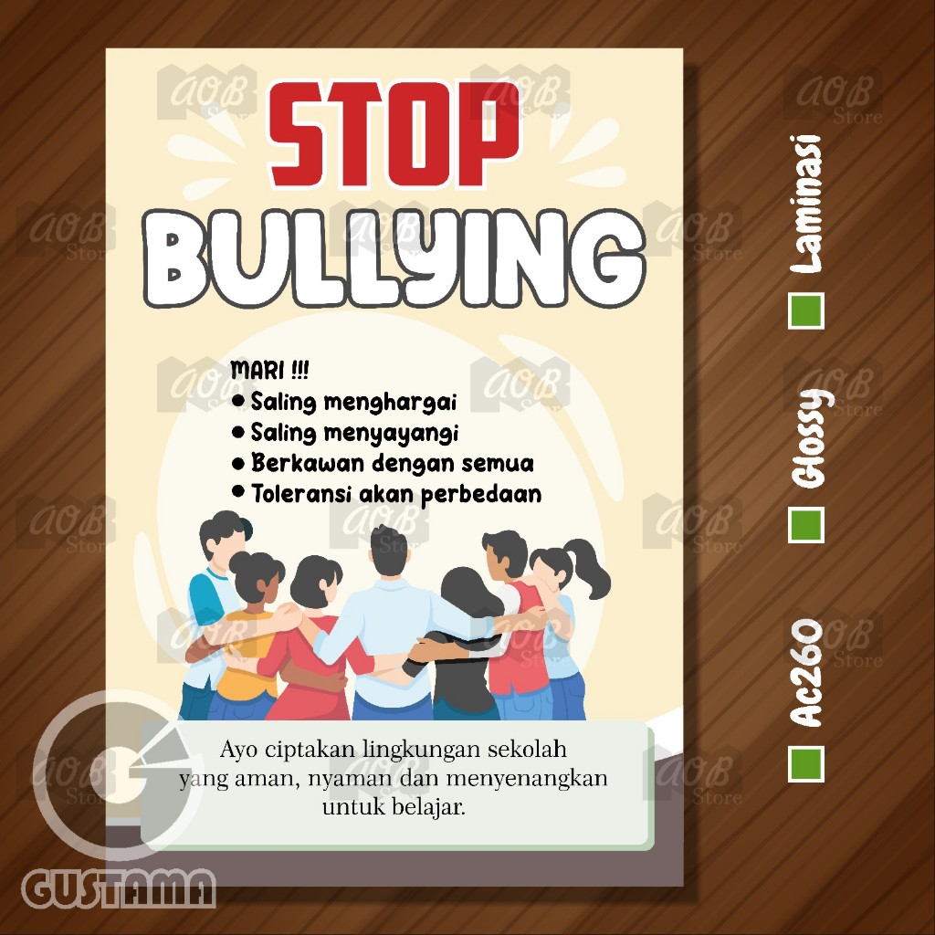 Jual Poster Stop Bullying Stop Perundungan Set 2, Poster Edukasi Laminasi A3 | Shopee Indonesia