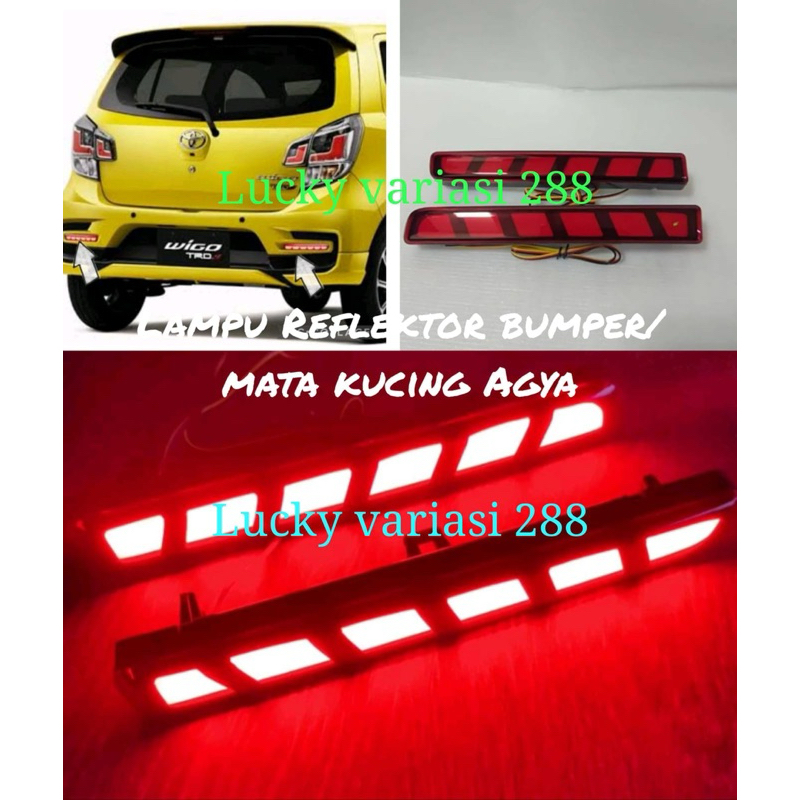 Jual Lampu Reflector Bumper Lampu Mata kucing AGYA/AYLA NEW 2017-2021 LED BUMPER PLASMA 2FUNGSI ...