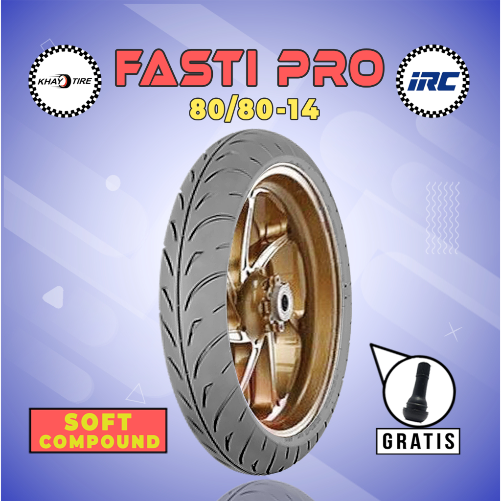 Jual Ban Soft Compound Motor Matic IRC FASTI PRO 80/80 Ring 14 Tubeless ...