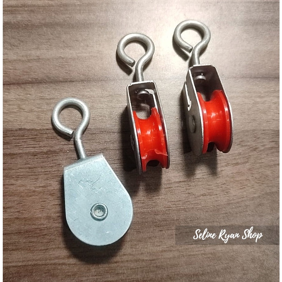 Jual Kerekan / Katrol Roda Gantung Pulley Puli PVC 7/8" (25mm) | Shopee ...