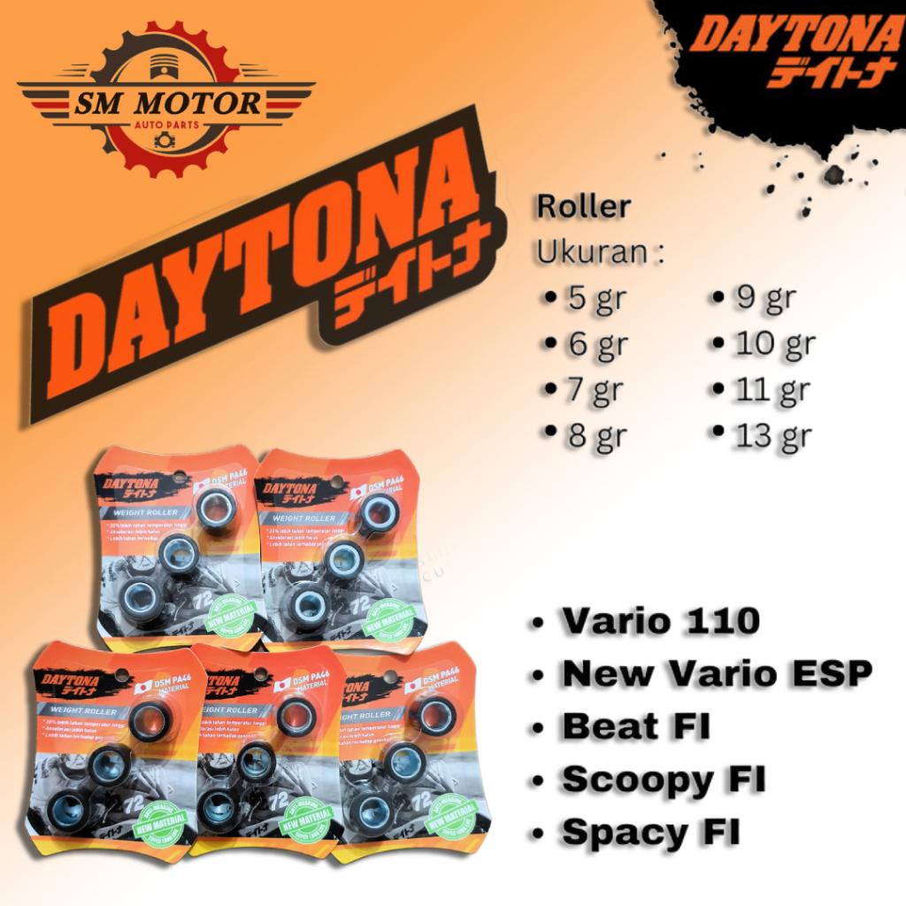 Jual ROLLER DAYTONA BEAT FI SCOOPY FI VARIO 110 FI BEAT ESP SCOPPY ESP ...