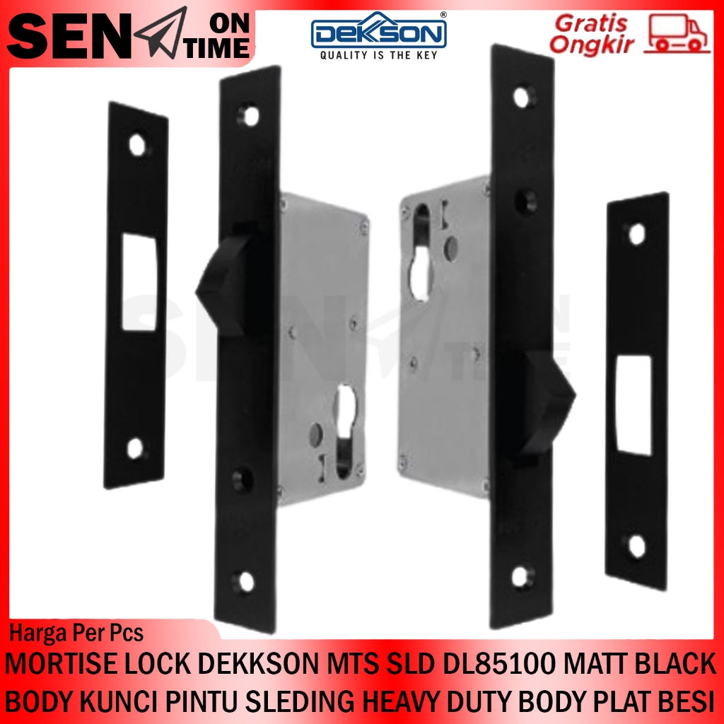 Jual MORTISE LOCK DEKKSON MTS SLD DL85100 MATT BLACK BODY KUNCI PINTU ...