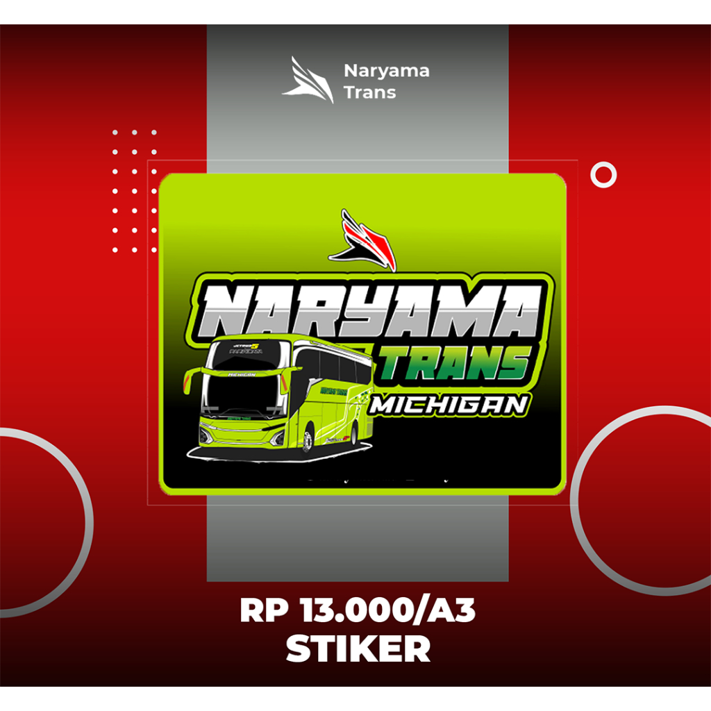 Jual STICKER BUS NARYAMA TRANS || KUALITAS TERBAIK | Shopee Indonesia