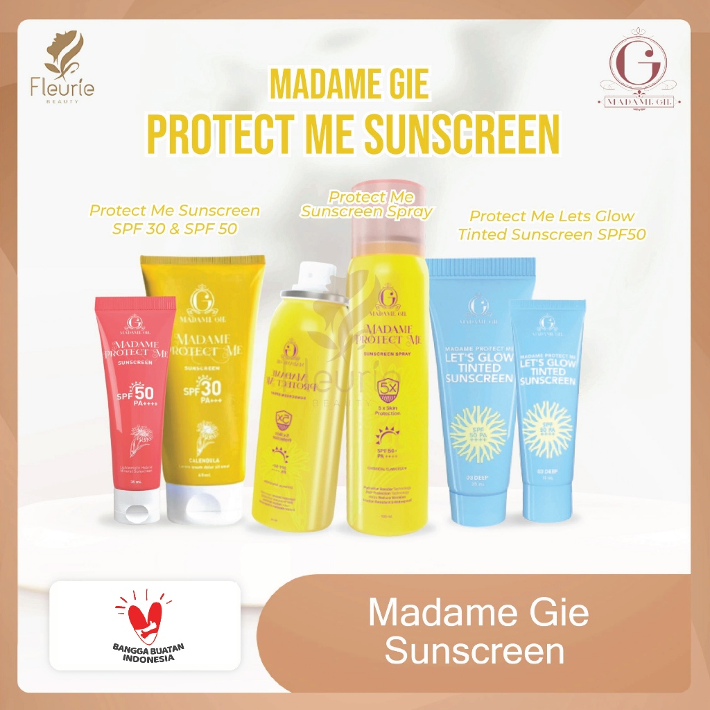 Jual Madame Gie Protect Me Sunscreen SPF 30 PA+++ / Sunscreen SPF50 PA ...
