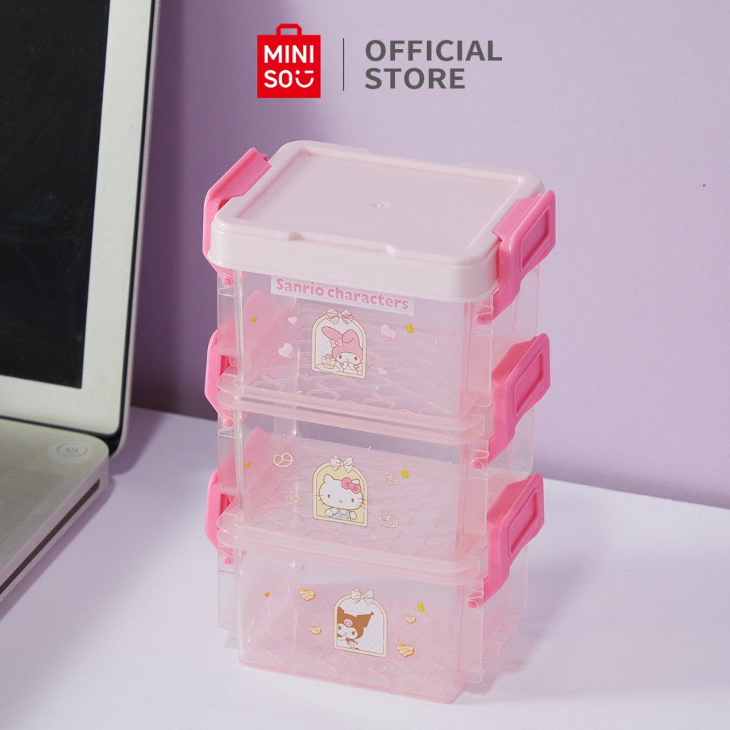 Jual Miniso Sanrio Characters Storage Box Lantai Tiga Storage Box Kotak ...