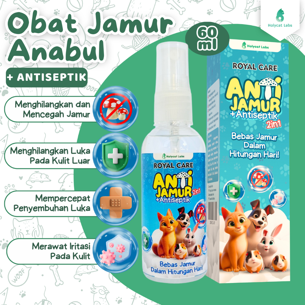Jual Royal Care Obat Spray Anti Jamur dan Antiseptik 60 ML Anjing ...