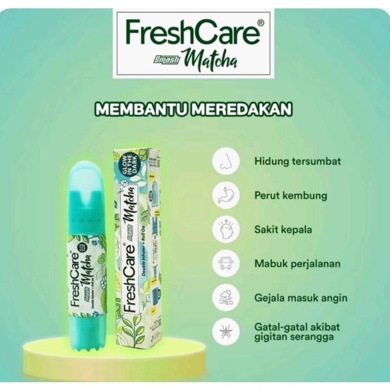 Jual FreshCare Smash Matcha Double Inhaler Roll on Kerokan (PRE ORDER ...
