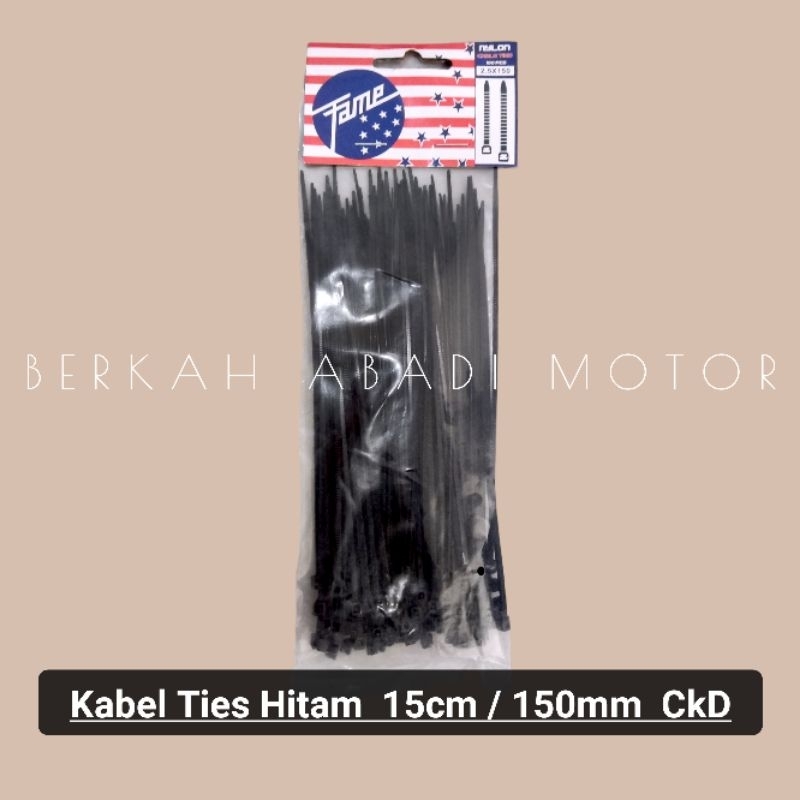 Jual Kabel Ties 15cm HITAM Murah | Kabel Tis 2,5 150mm Tali Rek Rik ...