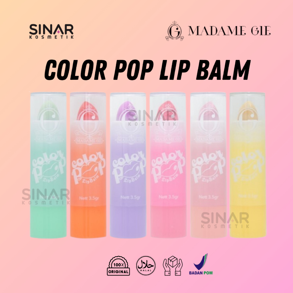 Jual Madame Gie Color Pop Lip Balm 1 BOX Isi 6 Warna SERI | Shopee ...