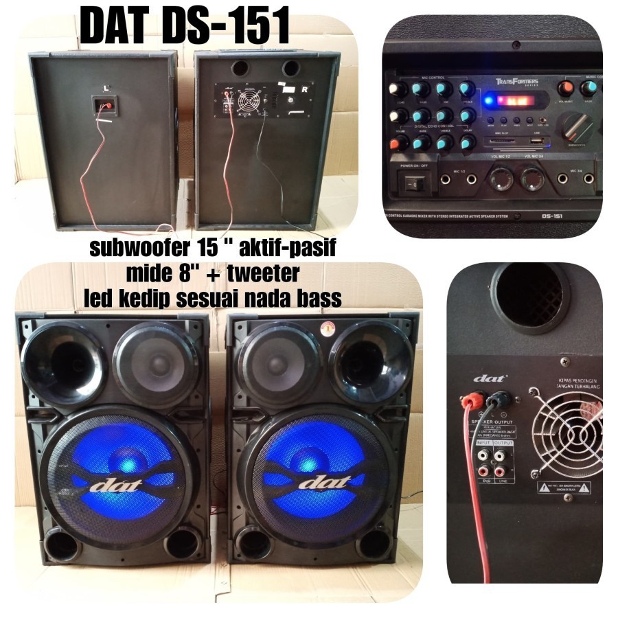 Jual SPEAKER AKTIF DAN PASIF DAT DS 151 / DS151 ORIGINAL 15 INCH ...