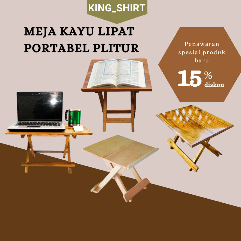 Jual Meja Rekal Al quran Meja Alquran Lipat Kayu Jati Plitur Miring ...