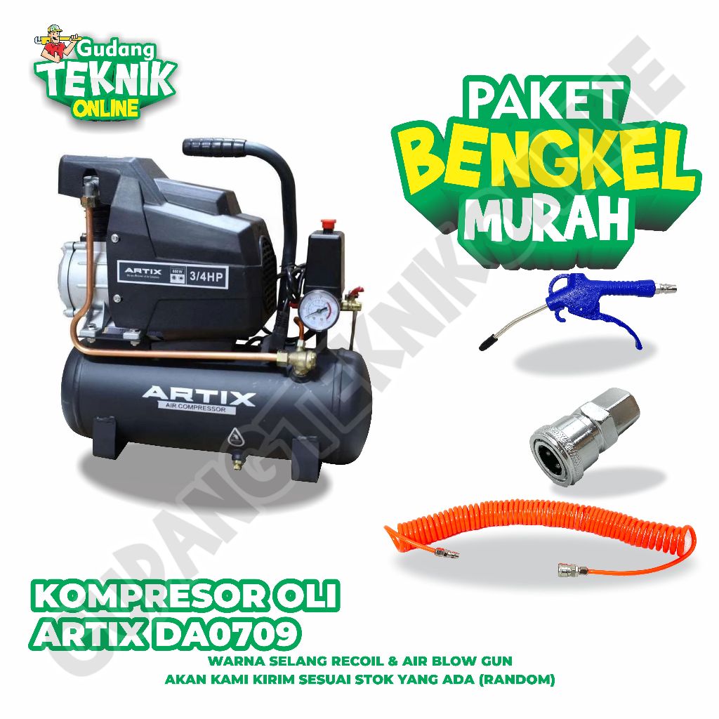 Jual Kompresor Angin Udara ARTIX DA0709 9L / Mini Air Compressor ...