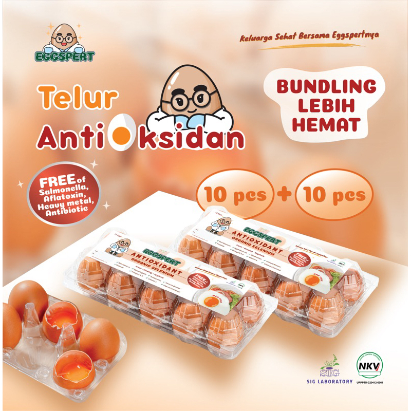 Jual Telur Ayam Antioksidan (Organik Selenium) Eggspert PAKET BUNDLING ...