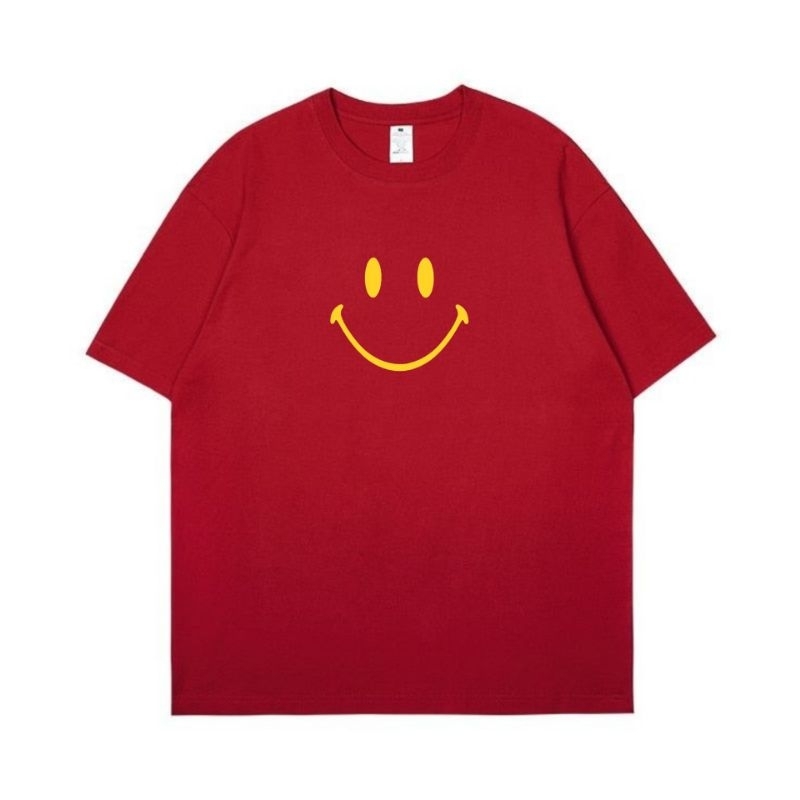 Jual RAR T-SHIRT OVERSIZE emoticon maroon | Shopee Indonesia