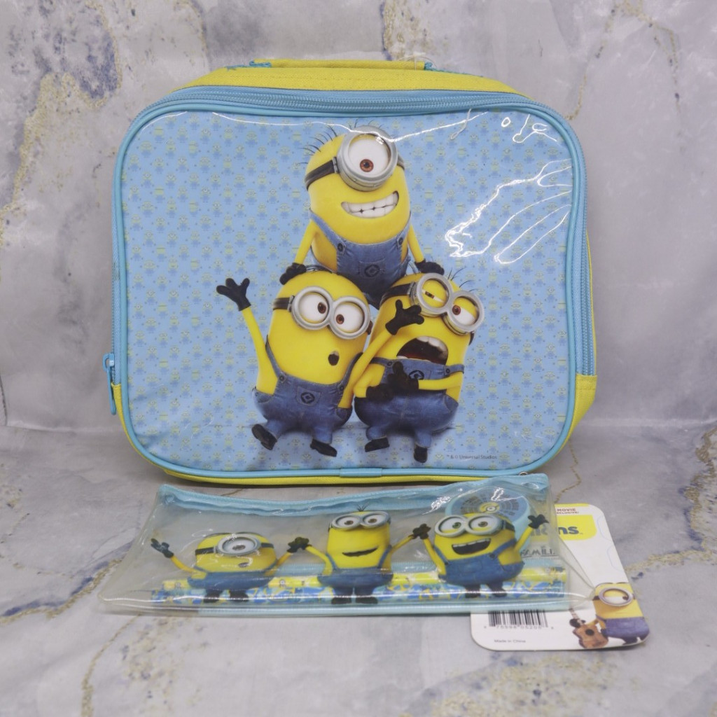 Jual DESPICABLE ME MINIONS KIDS INSULATED SCHOOL LUNCH SANDWICH BAG BOX ...