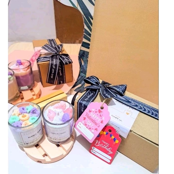 Jual SCENTED HAMPERS - GIFT BOX ISI 2 SCENTED CANDLES FREE GREETING ...