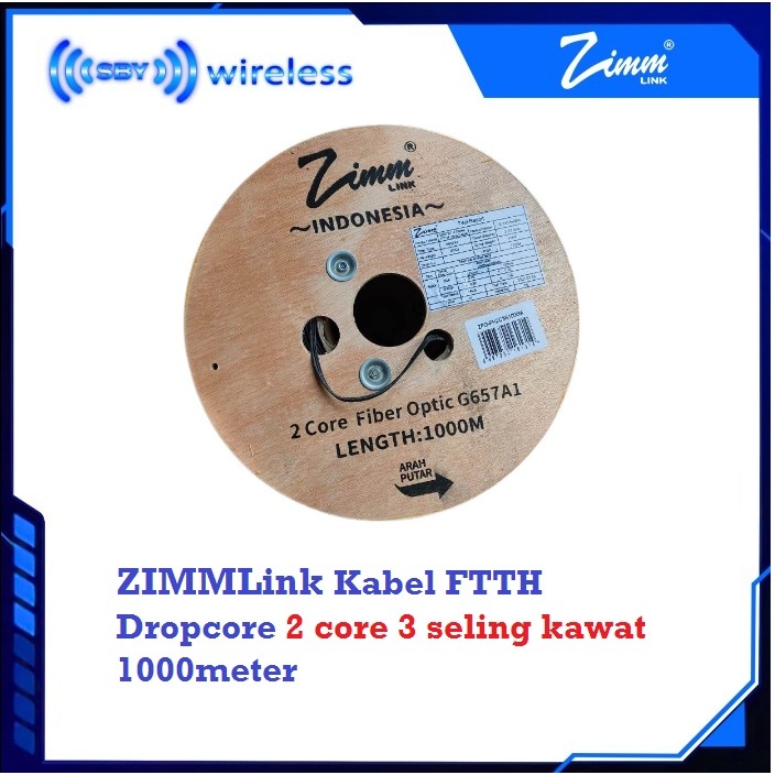 Jual ZIMMLink Kabel FTTH Dropcore Drop core 2 core 3 seling hasbelan ...