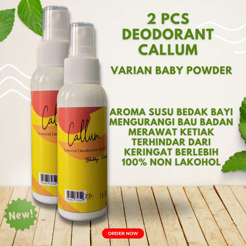 Jual Deodoran Tawas Natural Callum Cair 100ml Penghilang Bau badan dan ...