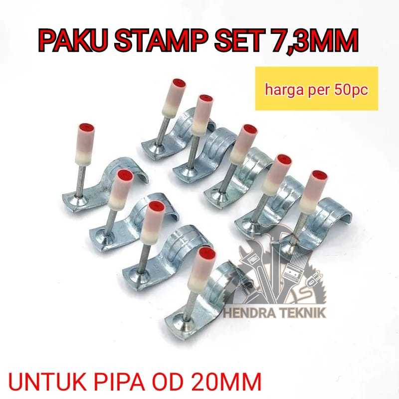 Jual per 50 PCS PAKU BETON TEMBAK STAMPSET 7.3MM X 27MM REFILL PAKU ...
