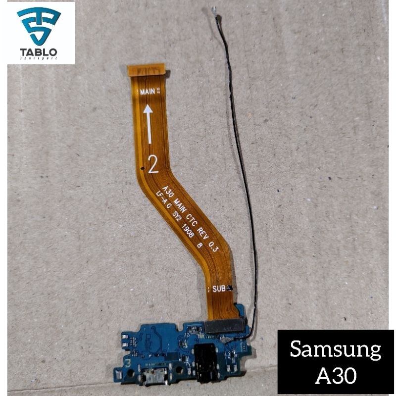 Jual papan konektor cas flexibel antena Samsung A30 original copotan hp ...