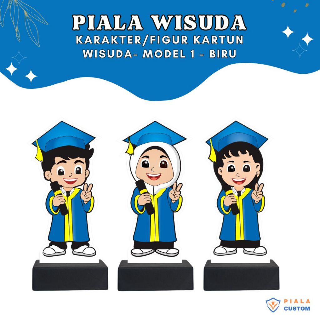 Jual Model 1 Biru Plakat Piala Wisuda Akrilik Anak TK / PAUD | Shopee ...