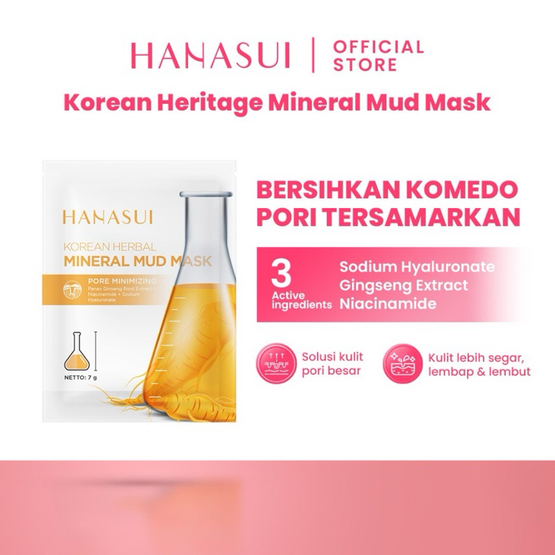 Jual HANASUI KOREAN HERITAGE MINERAL MUD MASK | Shopee Indonesia