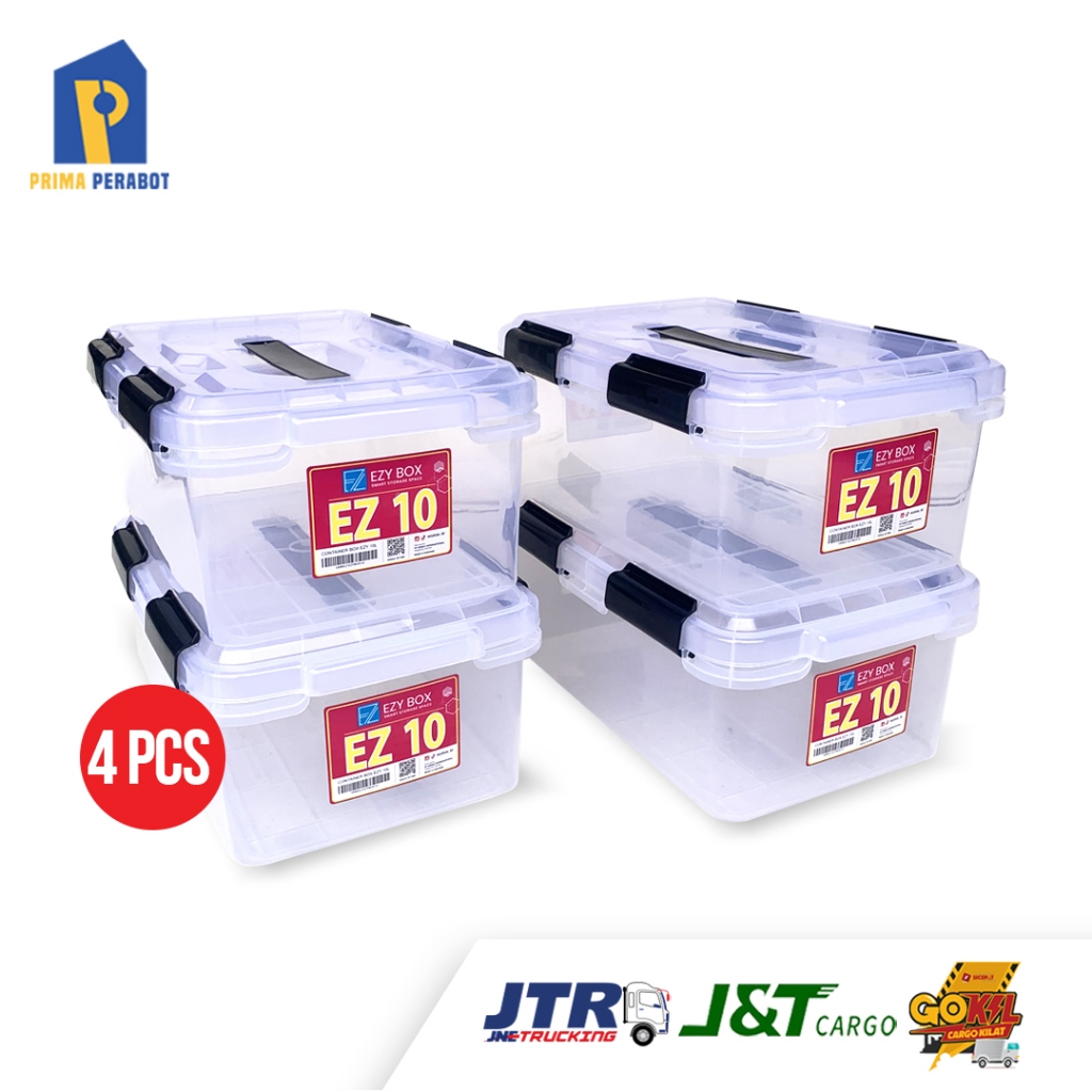 Jual Storage Box 10 Liter Container boks 4 Pcs EZ-10 Kotak Penyimpanan ...