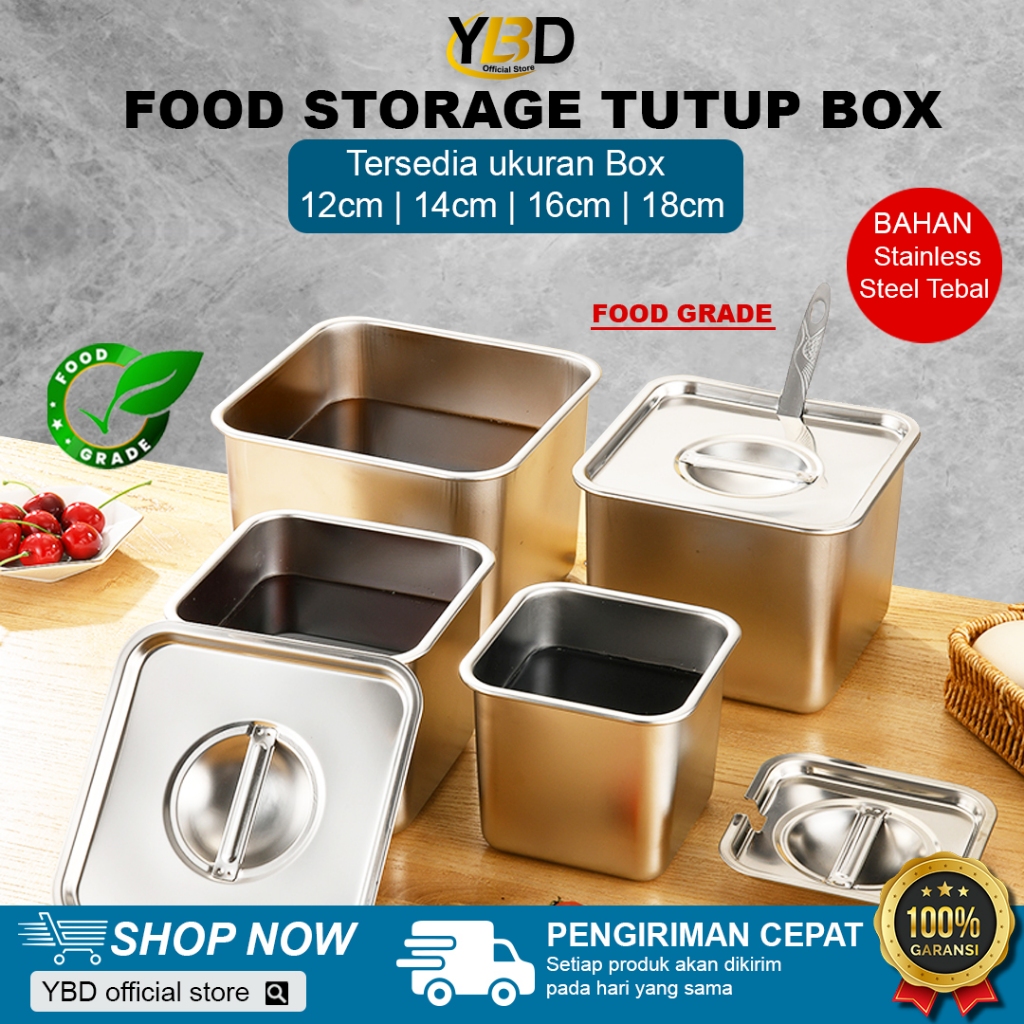 Jual Food Storage Box Stainless Type 12cm/14cm/16cm/18cm / Foodpan satu ...