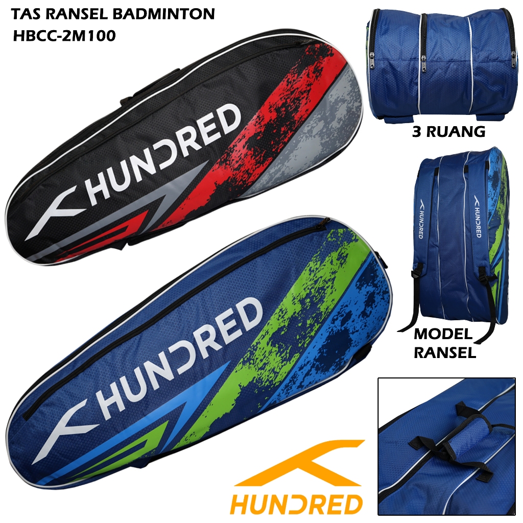 Jual Tas Badminton Ransel 3 Ruang Merk Hundred Original HBCC2M100 ...