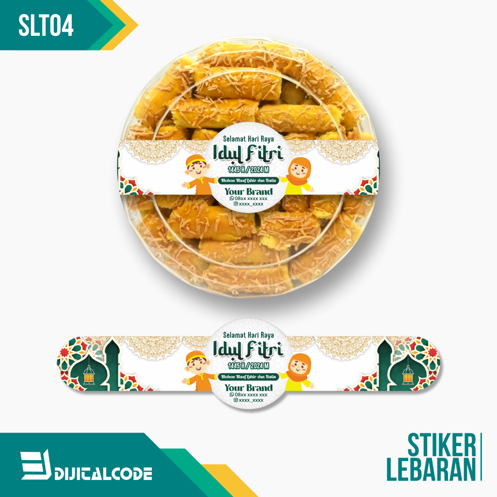 Jual SLT04 Stiker Label Parcel Segel Toples Kue Lebaran Idul Fitri ...