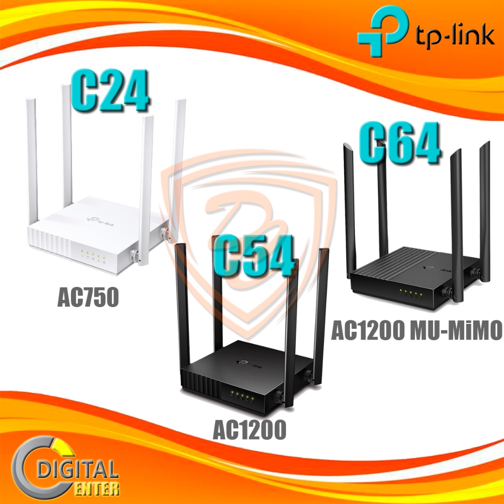 Jual TP-Link Archer C24 AC750 / C54 AC1200 / C64 MU-MIMO Dual Band WiFi Router | Shopee Indonesia