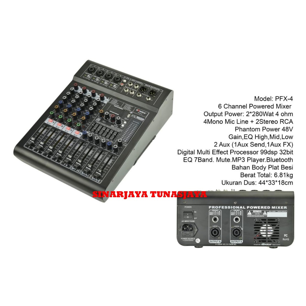 Jual POWER MIXER dB Voice PFX4 dbvoice PFX 4 / PFX-4 ORIGINAL | Shopee Indonesia
