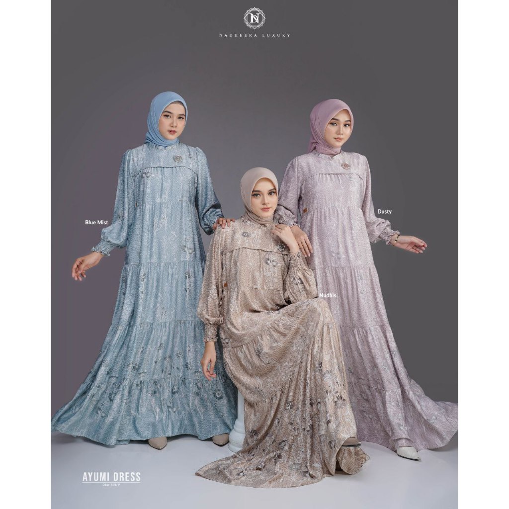 Jual Gamis Dress Lebaran Kondangan Terbaru 2024 Wanita Dewasa Bahan Dior Silk Premium Ayumi ...