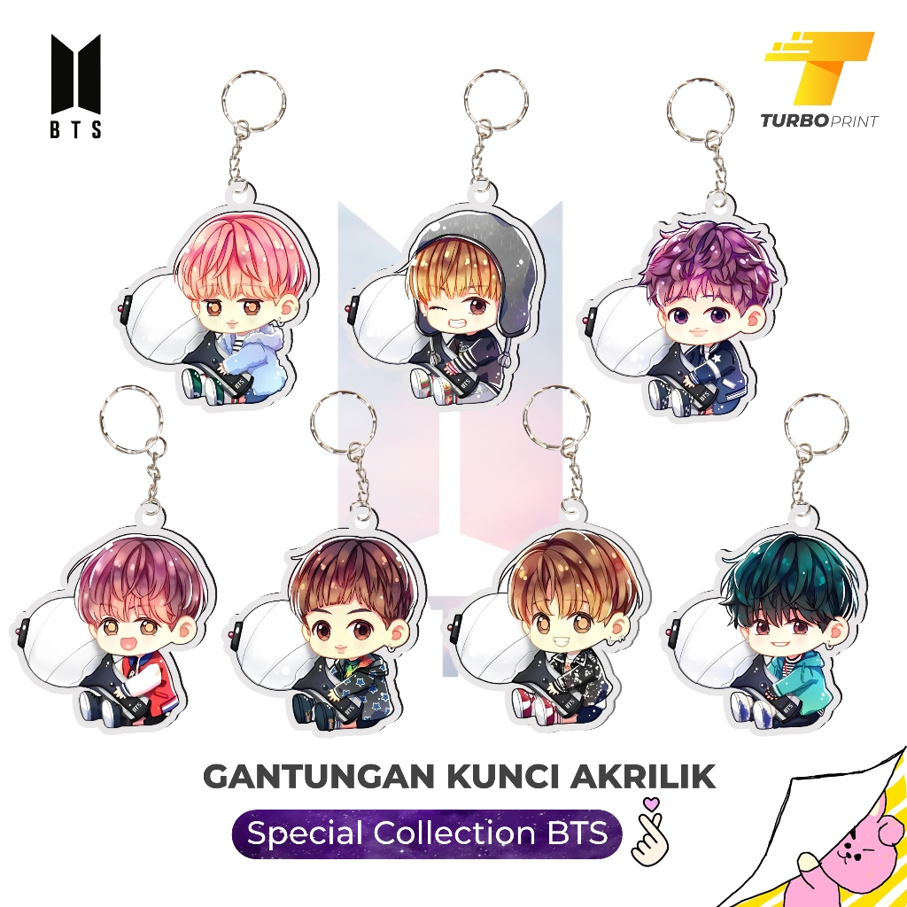 Jual CUSTOM GANCI ACRYLIC GANTUNGAN KUNCI BTS KARTUN AKRILIK KEYCHAIN SPECIAL EDITION KOREA LUCU ...
