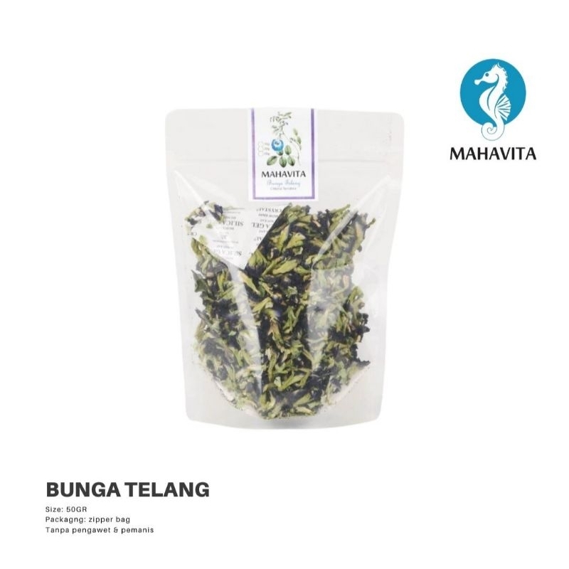 Jual Bunga Telang Teh Biru Butterfly Pea Flower Tea Kering 50 gr ...
