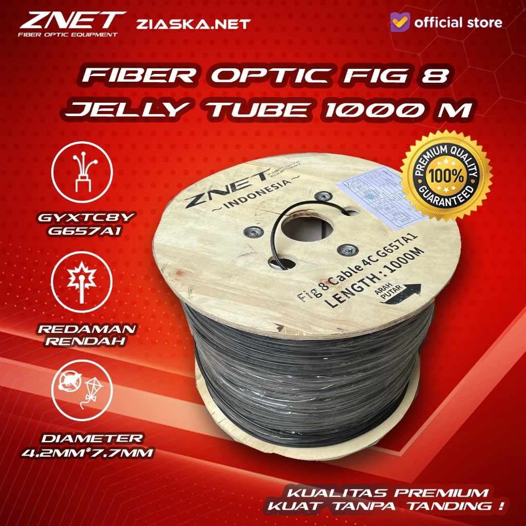 Jual KABEL FIG 8 JELLY TUBE KU MINI 8 CORE MURAH 1000M FIBER OPTIK ...
