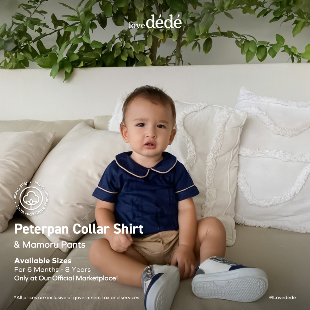 Jual lovedede - Peter Pan Collar Short Sleeve Top - Kemeja Formal ...
