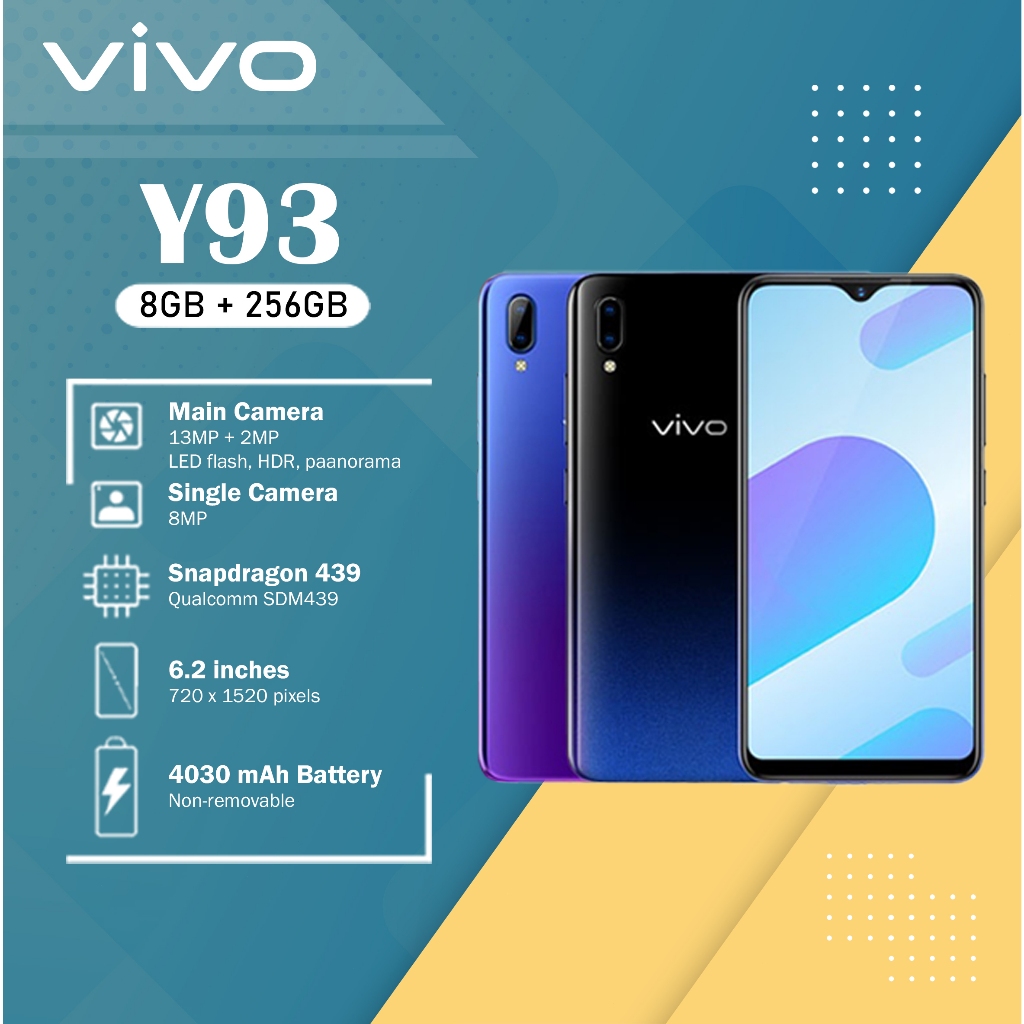 Jual HP VIVO Y93 RAM 8/256GB Garansi Toko 1 Tahun Murah | Shopee Indonesia