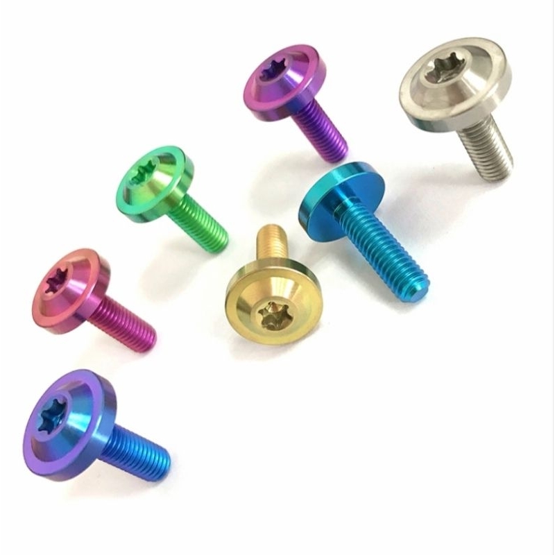 Jual baut titanium 6x15 big head tipe gr 5 baut injekan titanium baut ...