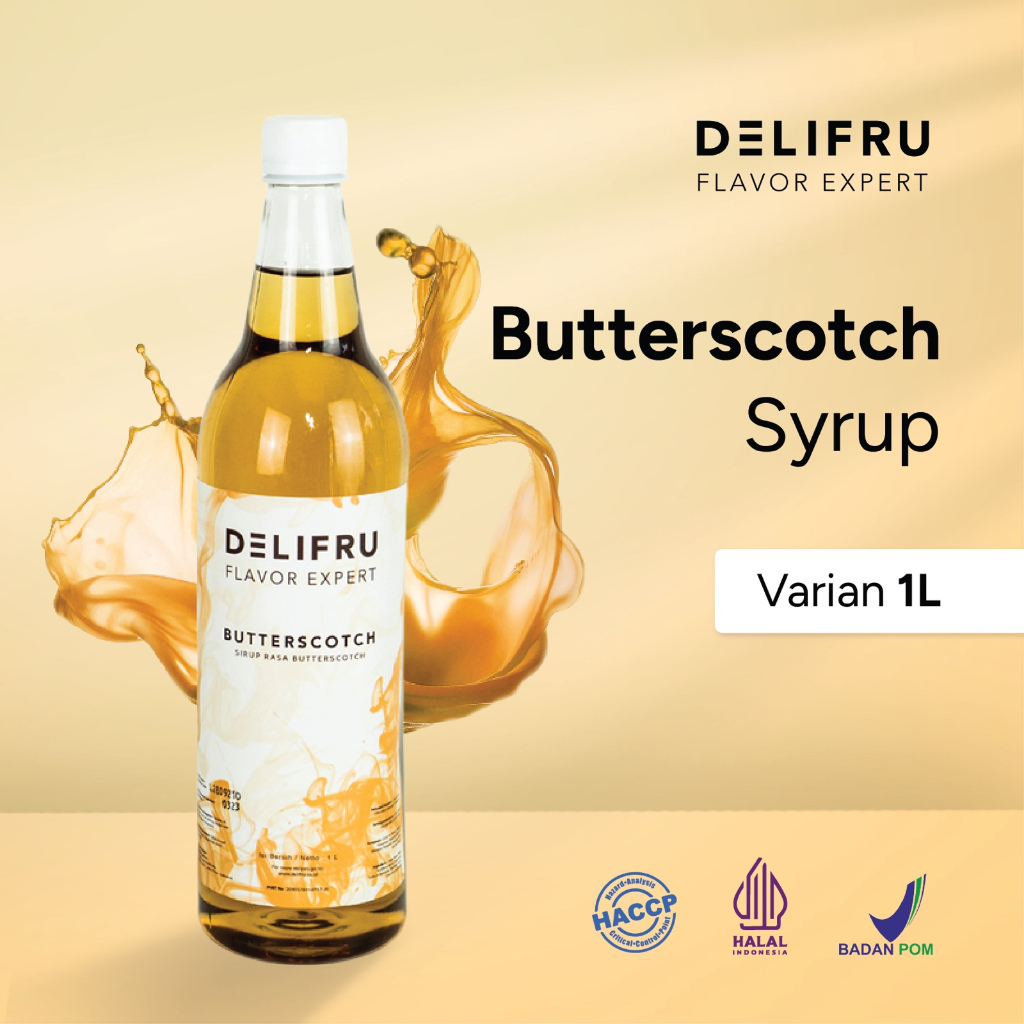Jual Syrup Butterscotch Delifru 1 Liter - Sirup Butterscotch Premium ...