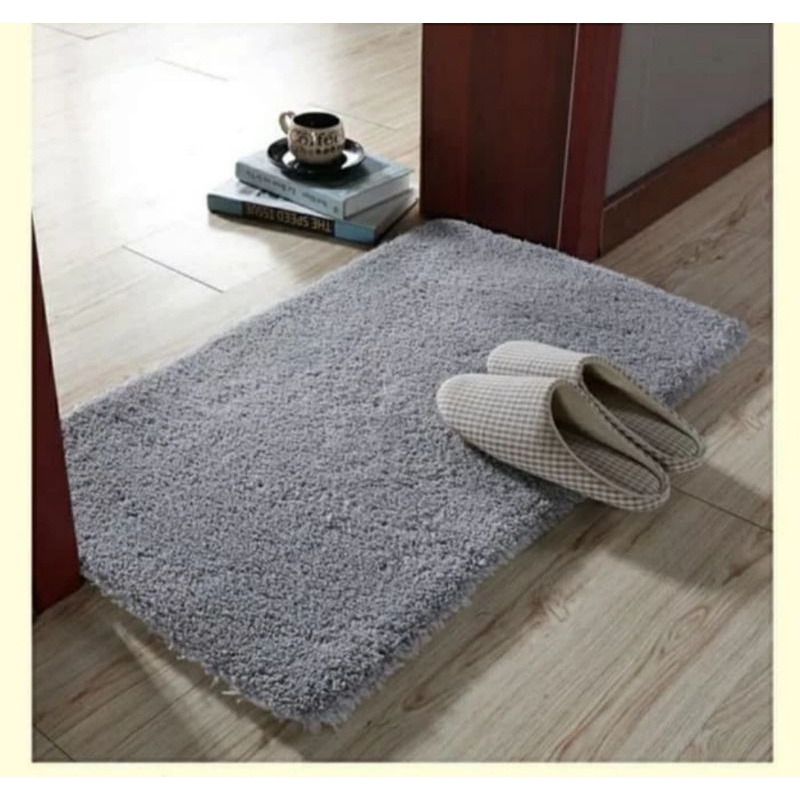 Jual Keset bulu 40x60x4.5cm Busa Tebal Anti Slip Resleting Rasfur Keset ...
