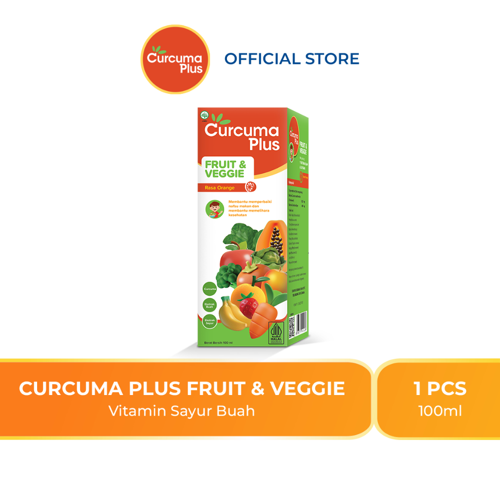 Jual Curcuma Plus Fruit & Vegie Sirup Vitamin Memperbaiki Nafsu Makan ...