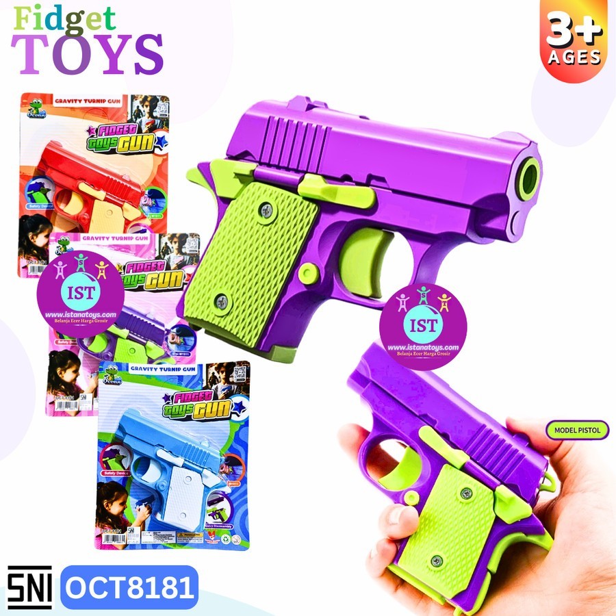 Jual Mainan Anak Fidget Toys Fun Gun Pistol OCT8181 Tembakan Mini ...
