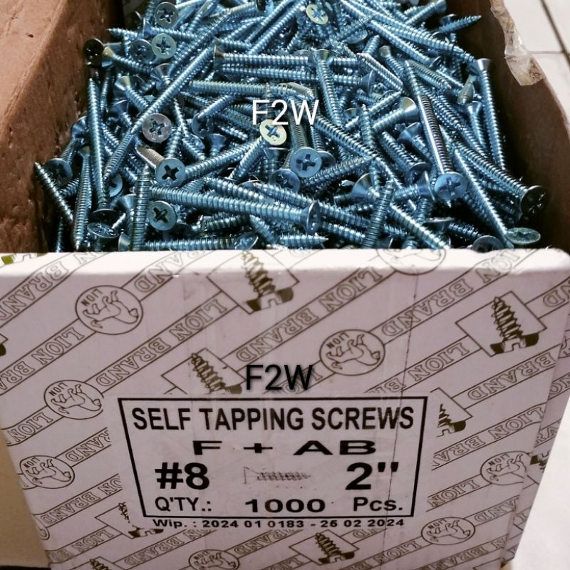 Jual FH (+) 8X2" SEKRUP TAPPING FAB #8X2" MOON LION SKRUP FH (+) KEPALA RATA 5CM | Shopee Indonesia