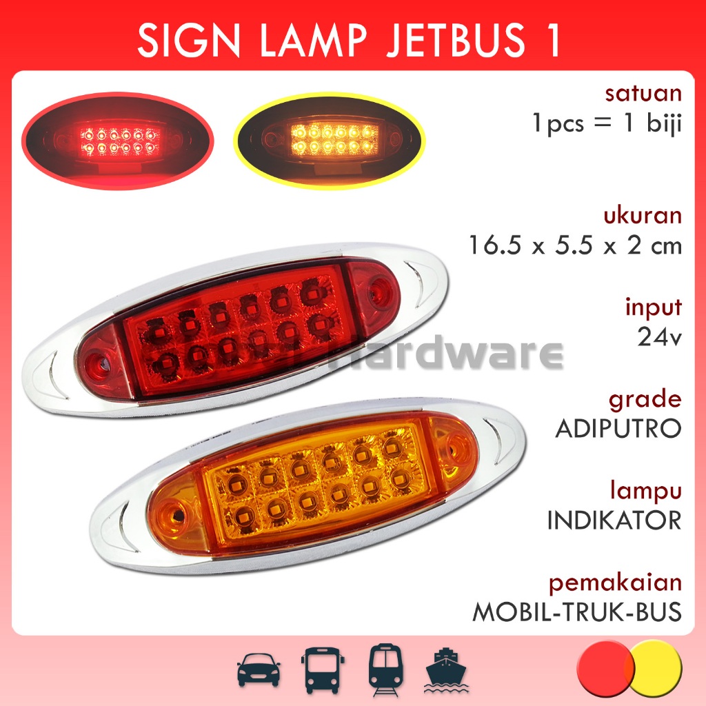 Jual Lampu Signal LED Aksesoris Variasi Marker Lamp Samping Sein Sign Side Light Riting Reting ...
