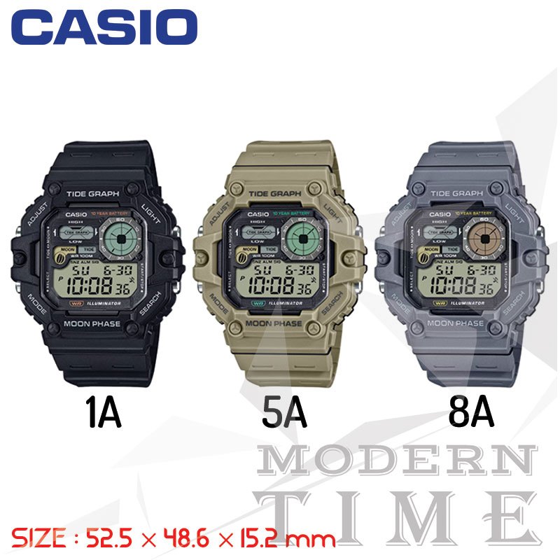 Jual Casio WS-1700H / WS1700H : Digital Dial Aegean - Jam Tangan Pria ...