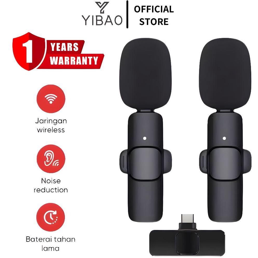 Jual REKOMENDASI YIBAO Wireless Mikrofon dengan Clip on Wireless ...