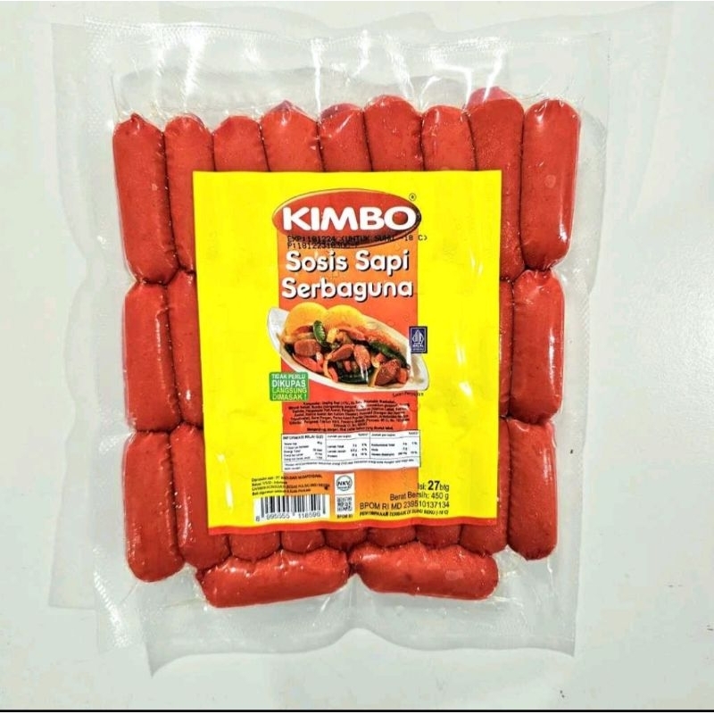 Jual Kimbo Sosis Sapi Serbaguna Cocktail Merah 450gr 27S | Shopee Indonesia